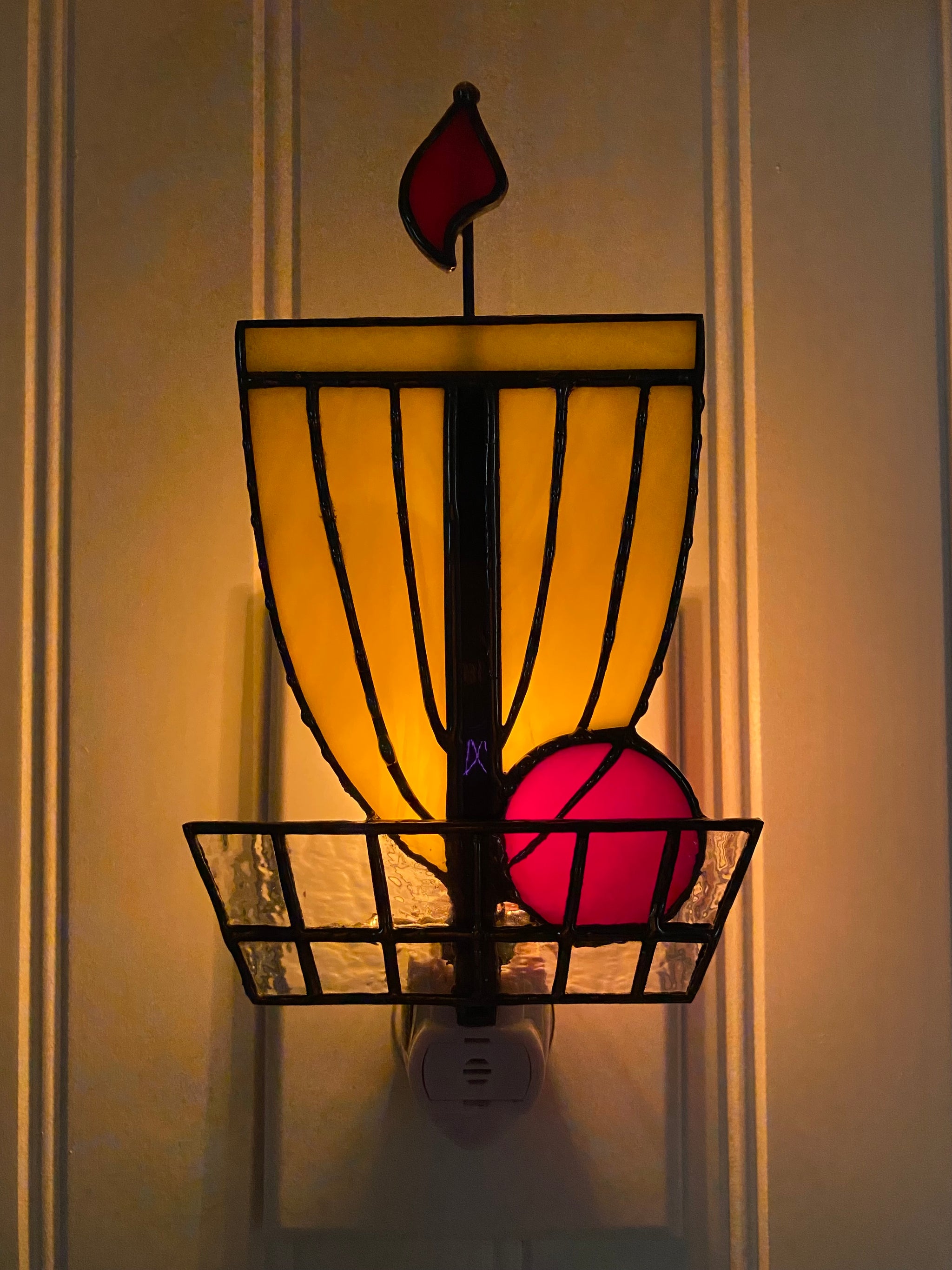 Crushers Disc Golf Nightlight – Wier Art Glass